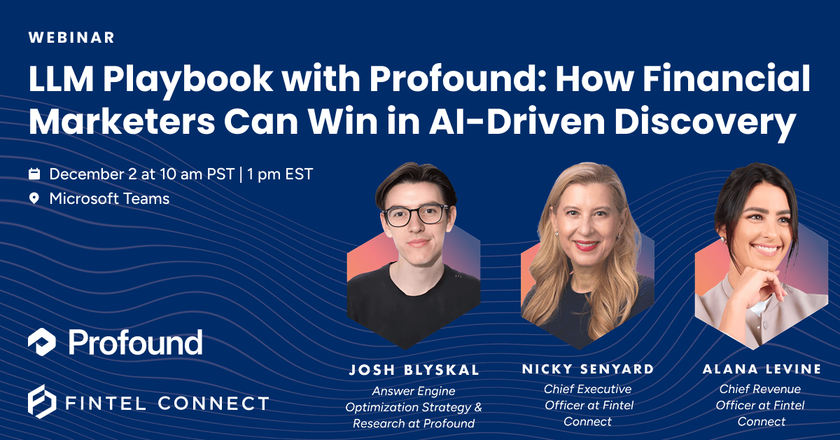 LLM Playbook with Profound: How Financial Marketers Can Win in AI ...